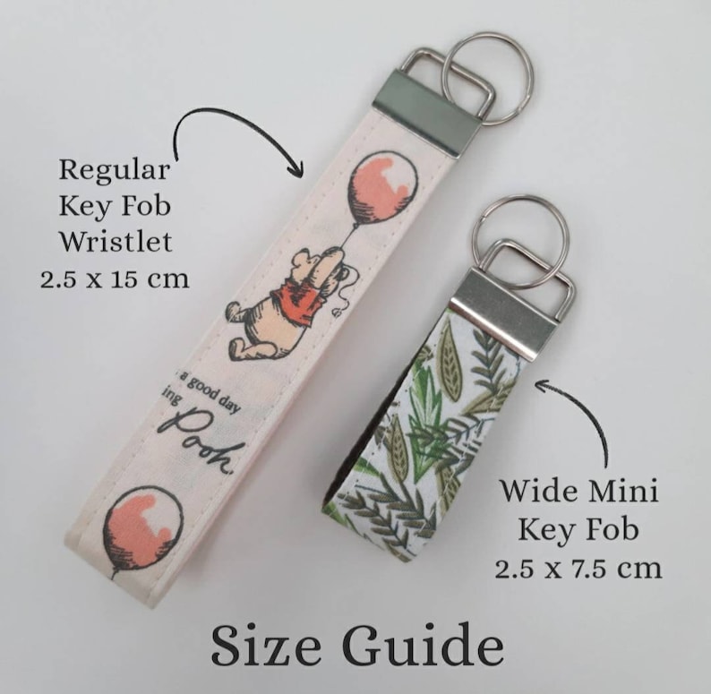 Mini Key Fobs Upcycled Fabric Keyring Key Chain Cotton | Etsy