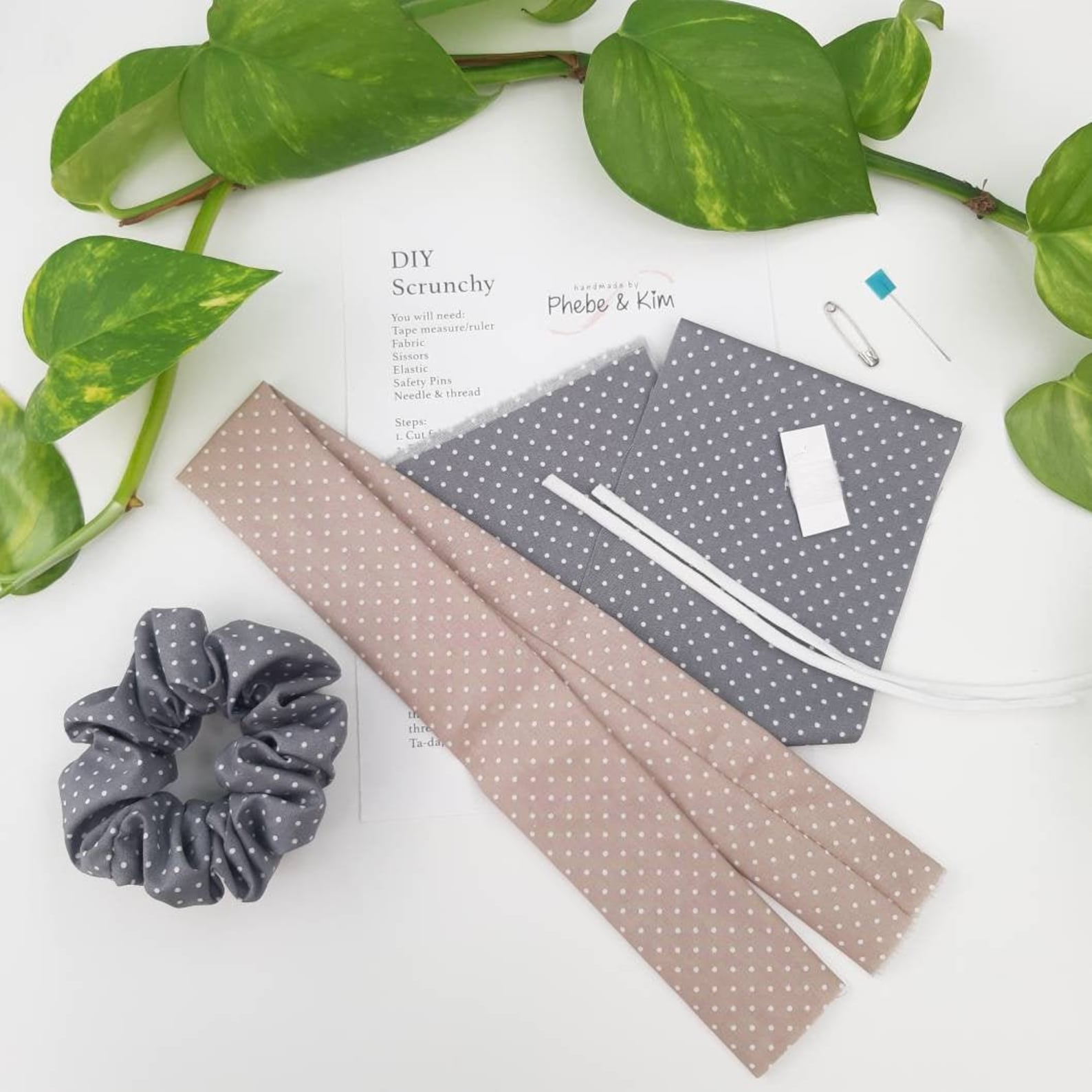 DIY scrunchie Kit makes two scrunchies per kit diy craft at | Etsy