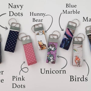 Mini Key Fobs Upcycled Fabric Keyring Key Chain Cotton | Etsy