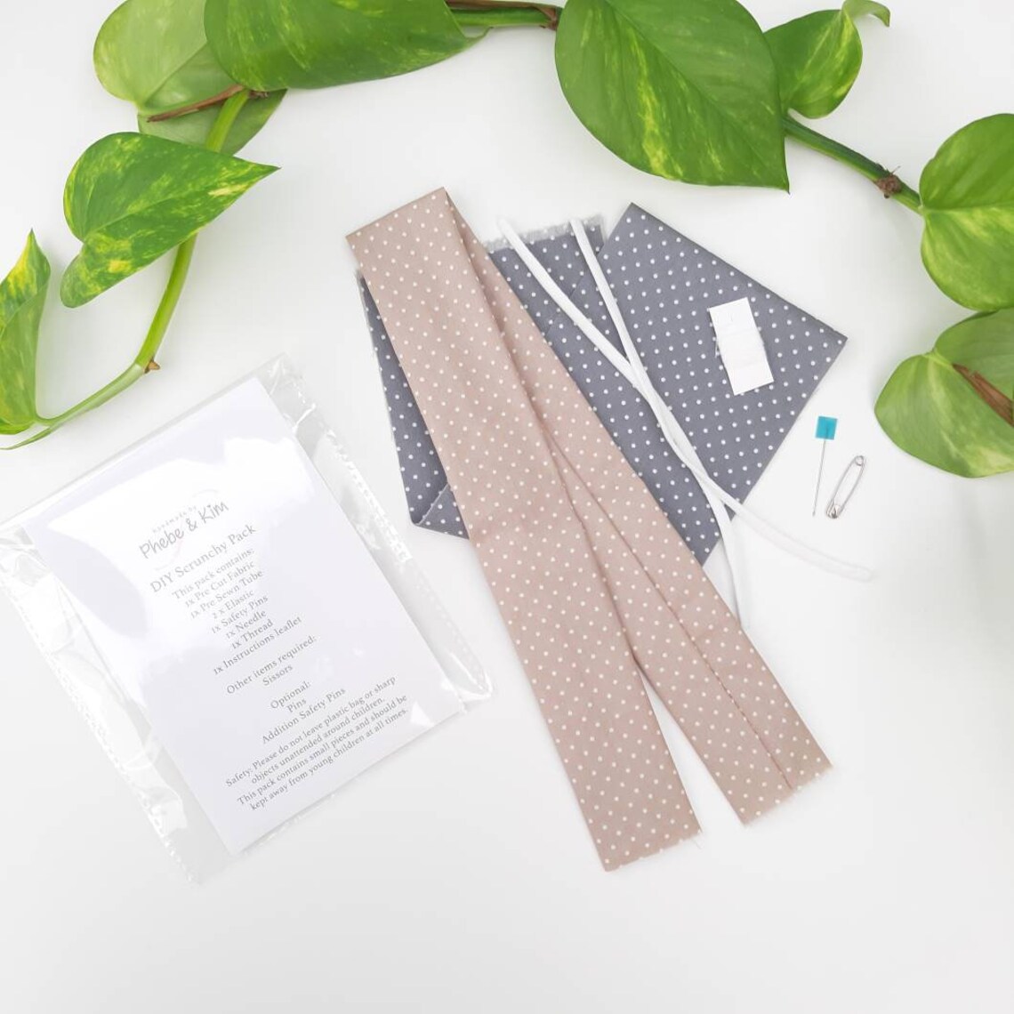 DIY scrunchie Kit makes two scrunchies per kit diy craft at | Etsy