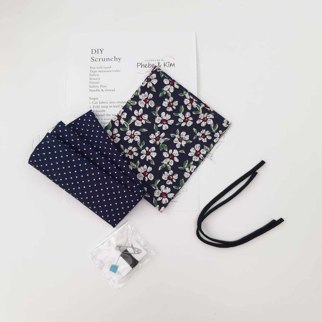 DIY scrunchie Kit makes two scrunchies per kit diy craft at | Etsy