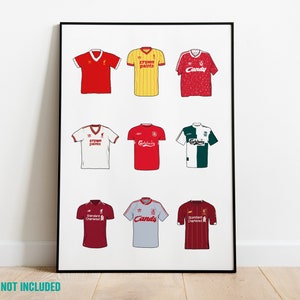 Liverpool - Classic Retro Football Shirt Inspired Art Print/poster - Etsy
