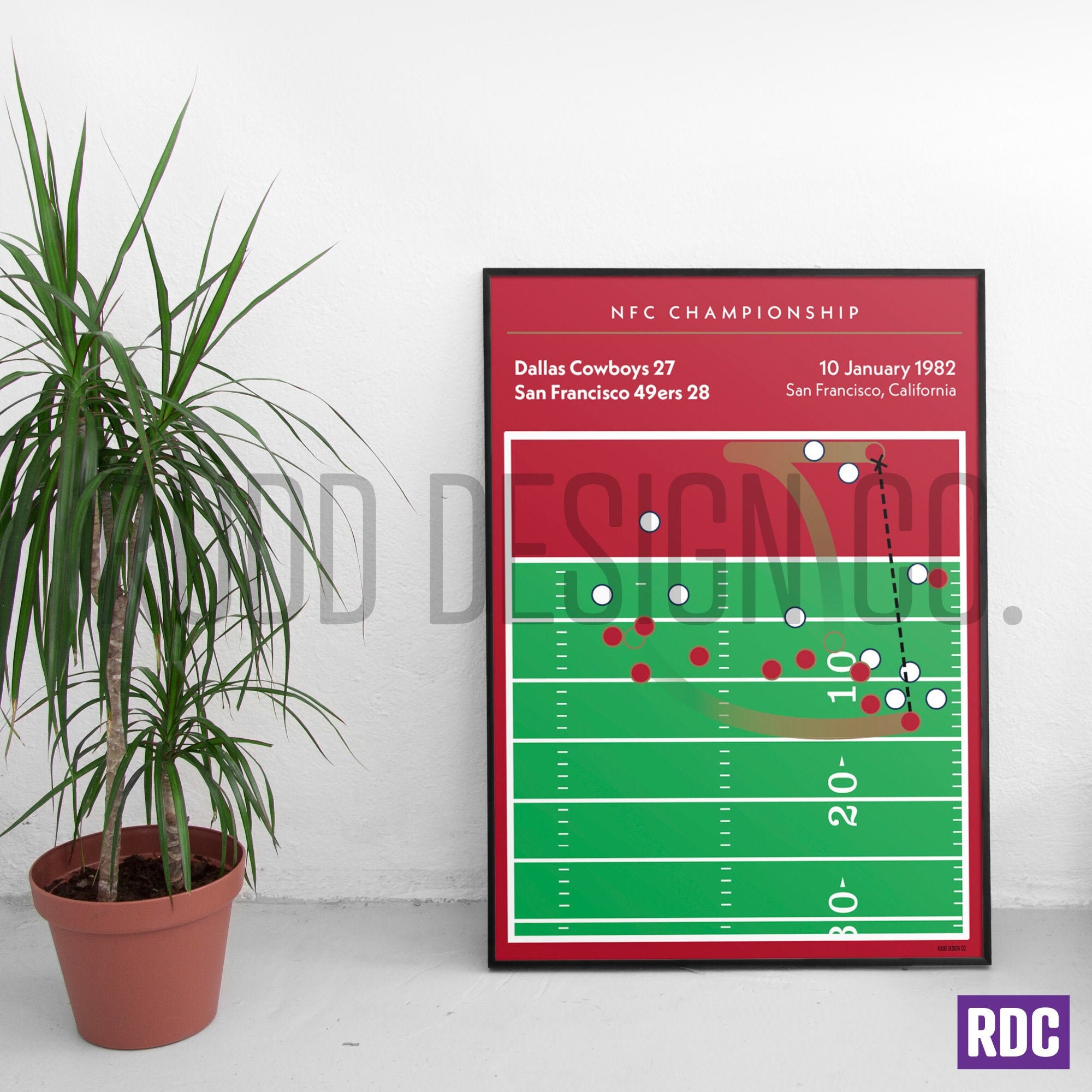 The Catch Poster NFL San Francisco 49ers Joe Montana - Etsy