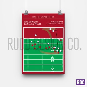 The Catch Poster | NFL San Francisco 49ers Joe Montana - Etsy