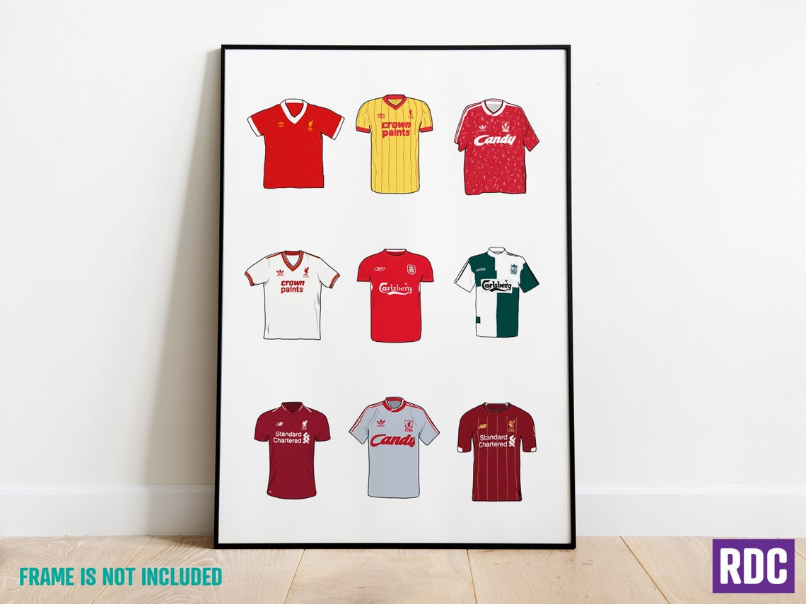 Liverpool Classic Retro Football Shirt Inspired Art Print/poster - Etsy
