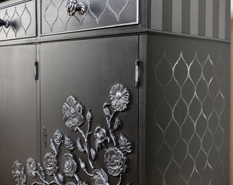 Nathan Black Upcycled Painted Cabinet - Etsy UK