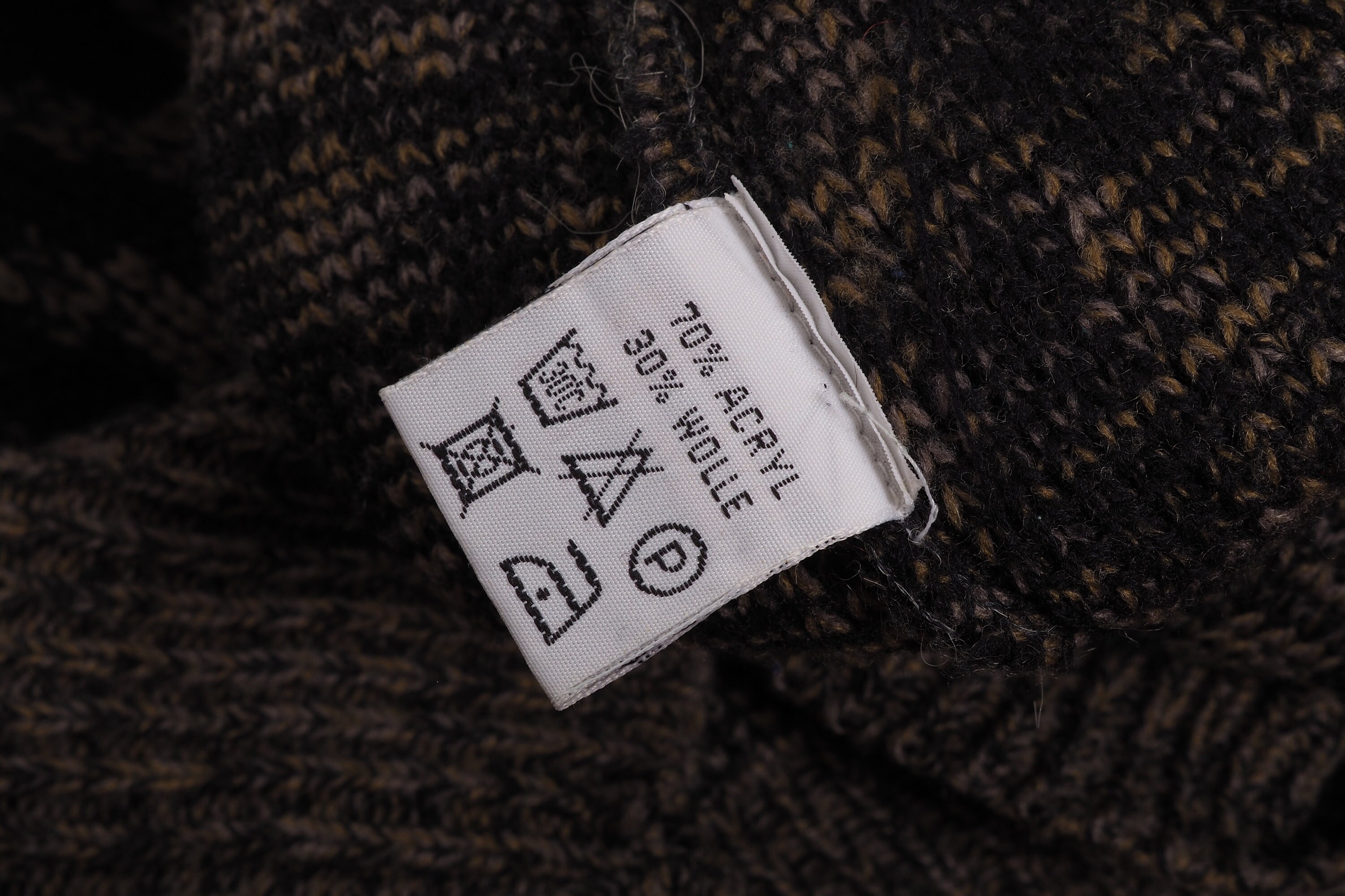 Vintage Mens Taxi Crazy Patterns Geometric Sweater Knit Acryl Wool ...