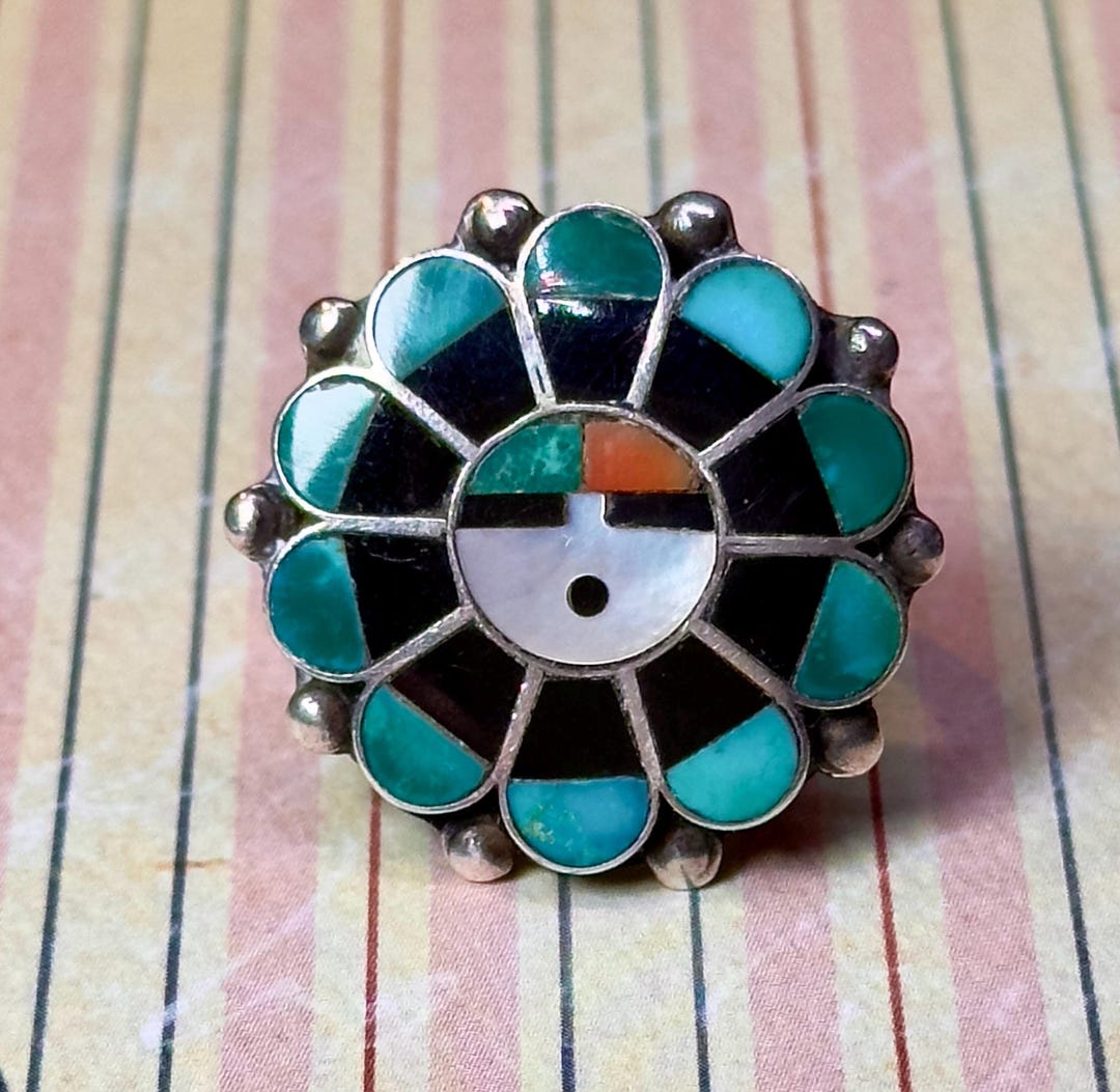 Zuni Sun Face Sterling Silver Ring Size 6.75 - Etsy