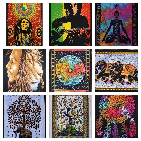 TAPESTRY Bob Marley Lion Face Poster Beautiful Bohemian Room - Etsy