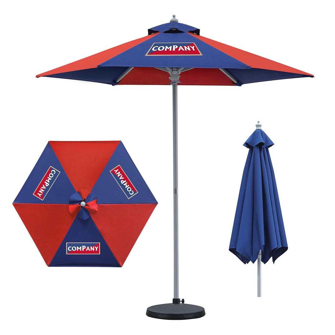 Custom 9' Full-color Aluminum Market Umbrella – 8 Panels, Outdoor ...