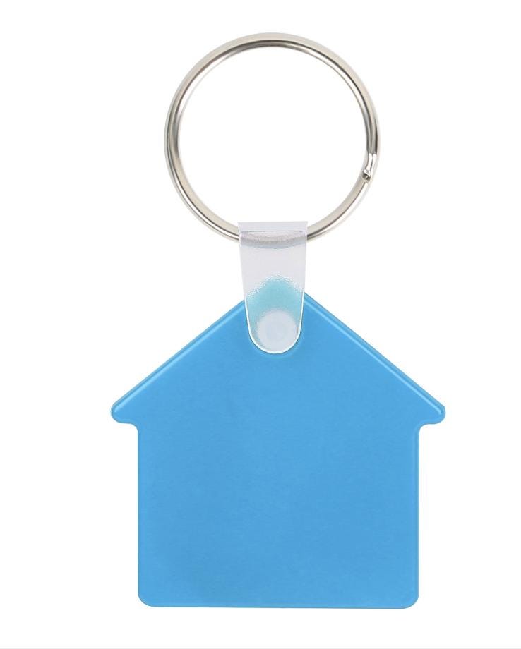 Custom House-shaped PVC Keychain: Real Estate Promotion, Personalized ...