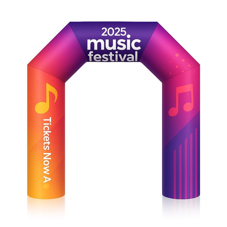 Custom 10x9 Inflatable Arch – Continuous Air Blown Entrance, Event ...