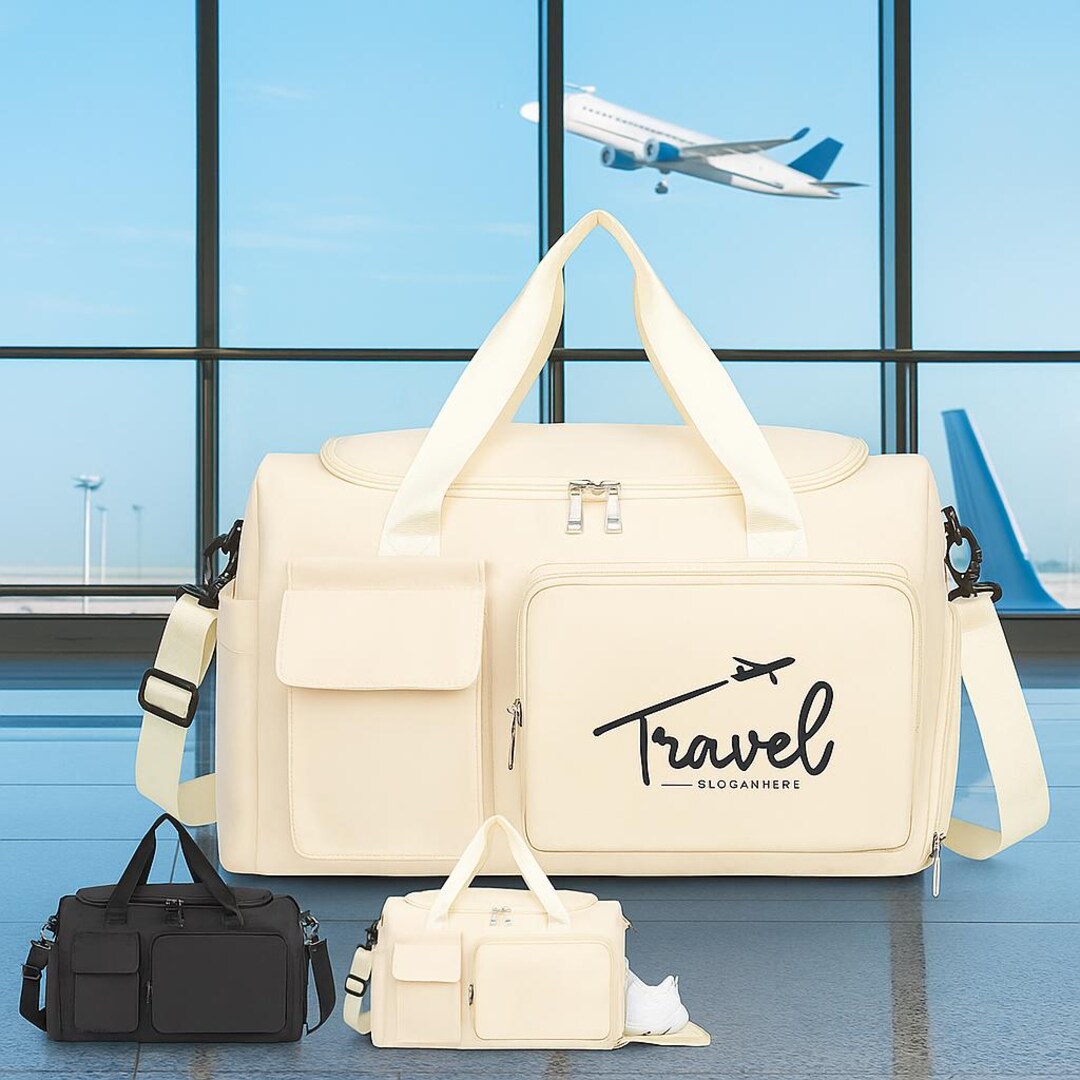 Custom Travel Duffel Bag: Waterproof Gym Bag With Shoe Compartment - Etsy