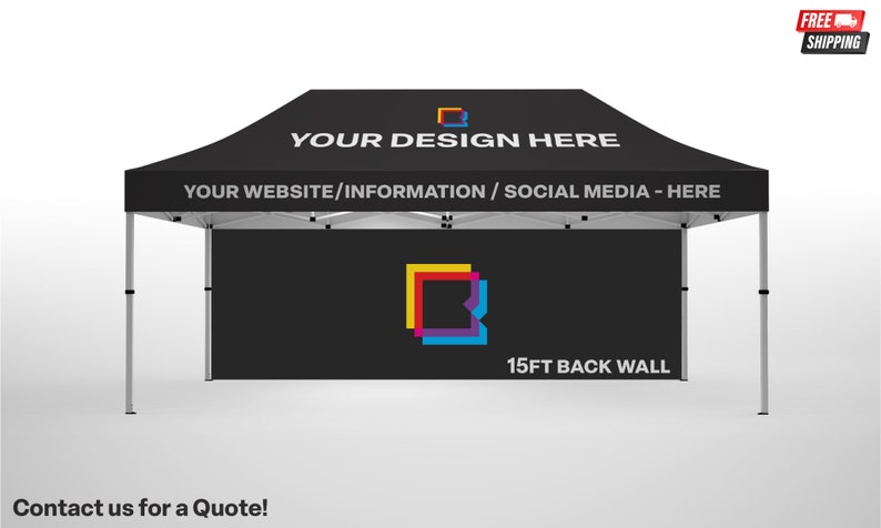 Custom Tent 10x15ft, Event Tent, Business Tent, Tradeshow Tent, Pop up ...