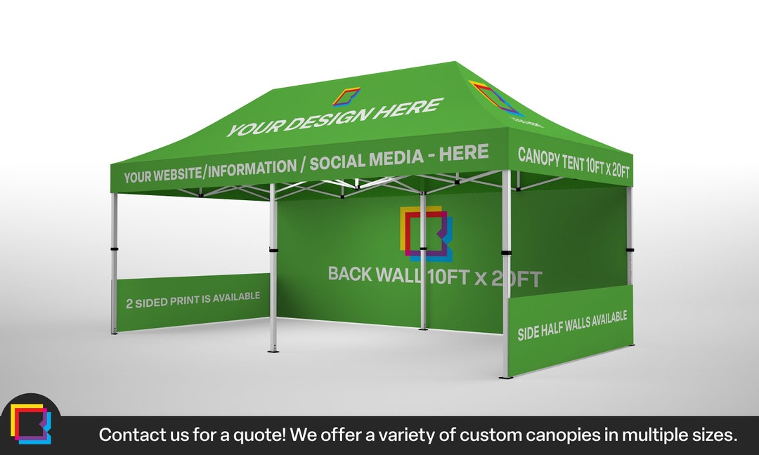 Custom Tent 10x20ft, Event Tent, Business Tent, Tradeshow Tent, Pop up ...