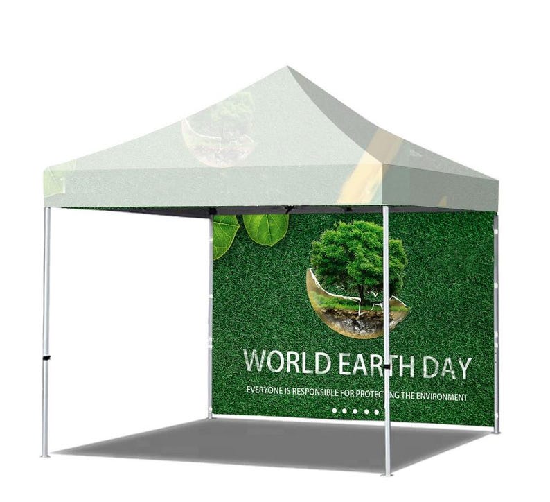 10' Custom Tent Back Wall, Full-bleed Dye Sublimation Printing, Durable ...