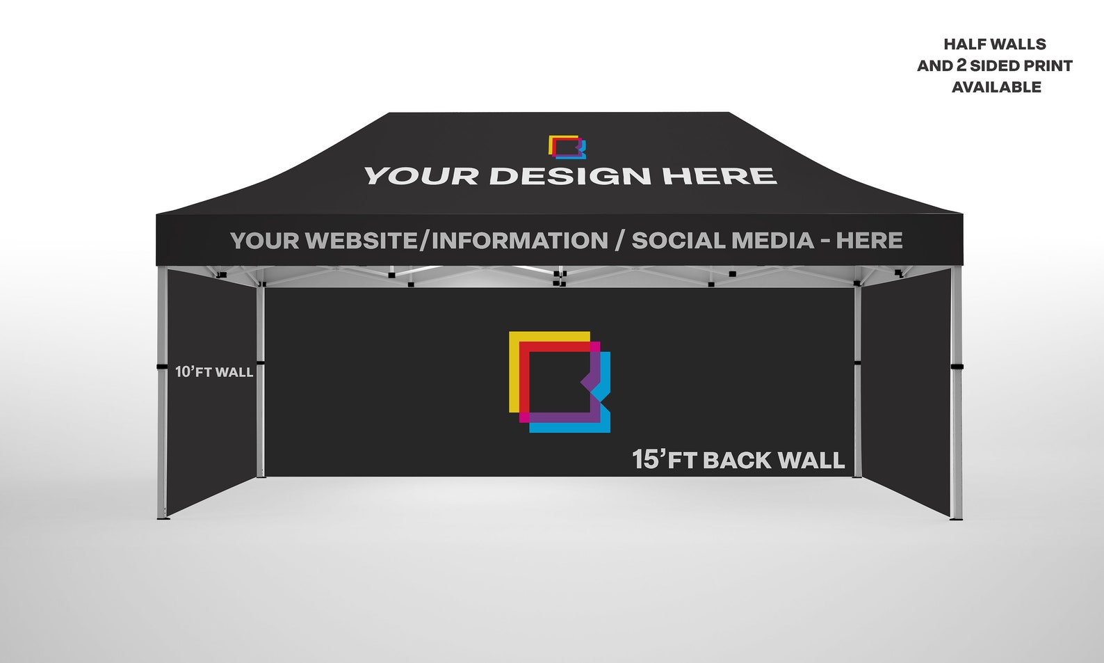 Custom Tent 10x15ft, Event Tent, Business Tent, Tradeshow Tent, Pop up ...