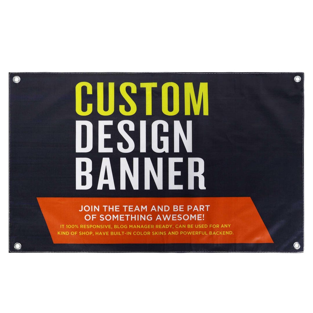 Custom 3' X 5' Full-color Vinyl Banner With Grommets – Durable DIY 13 ...