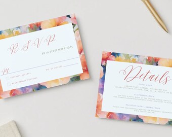 Custom Luxury Spring Summer Garden Wedding Invitations - Etsy