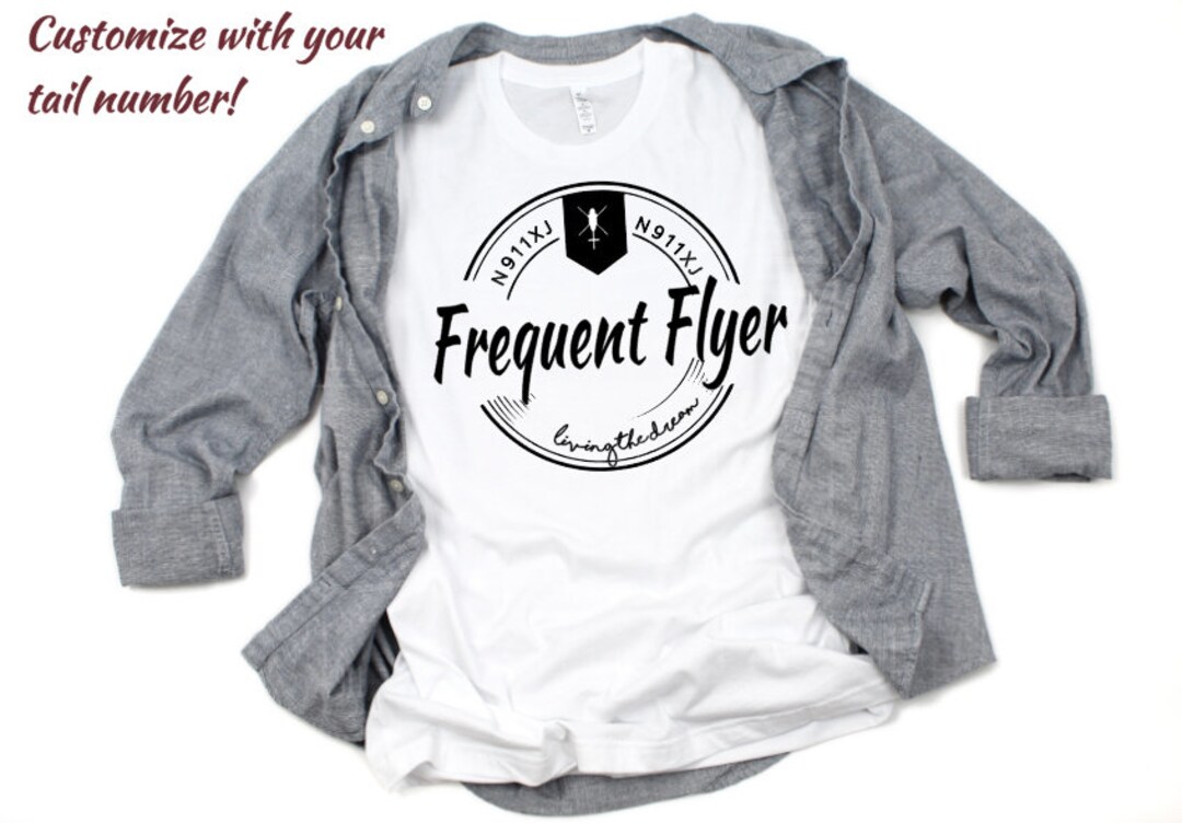 Frequent Flyer With Custom Tail Number - Etsy