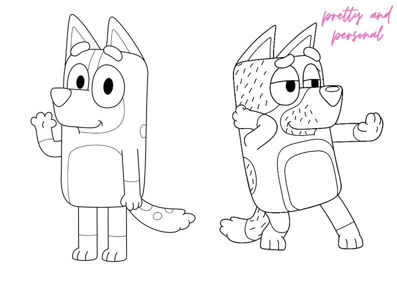 Bluey Colouring Sheets 6 Pack - Etsy Australia