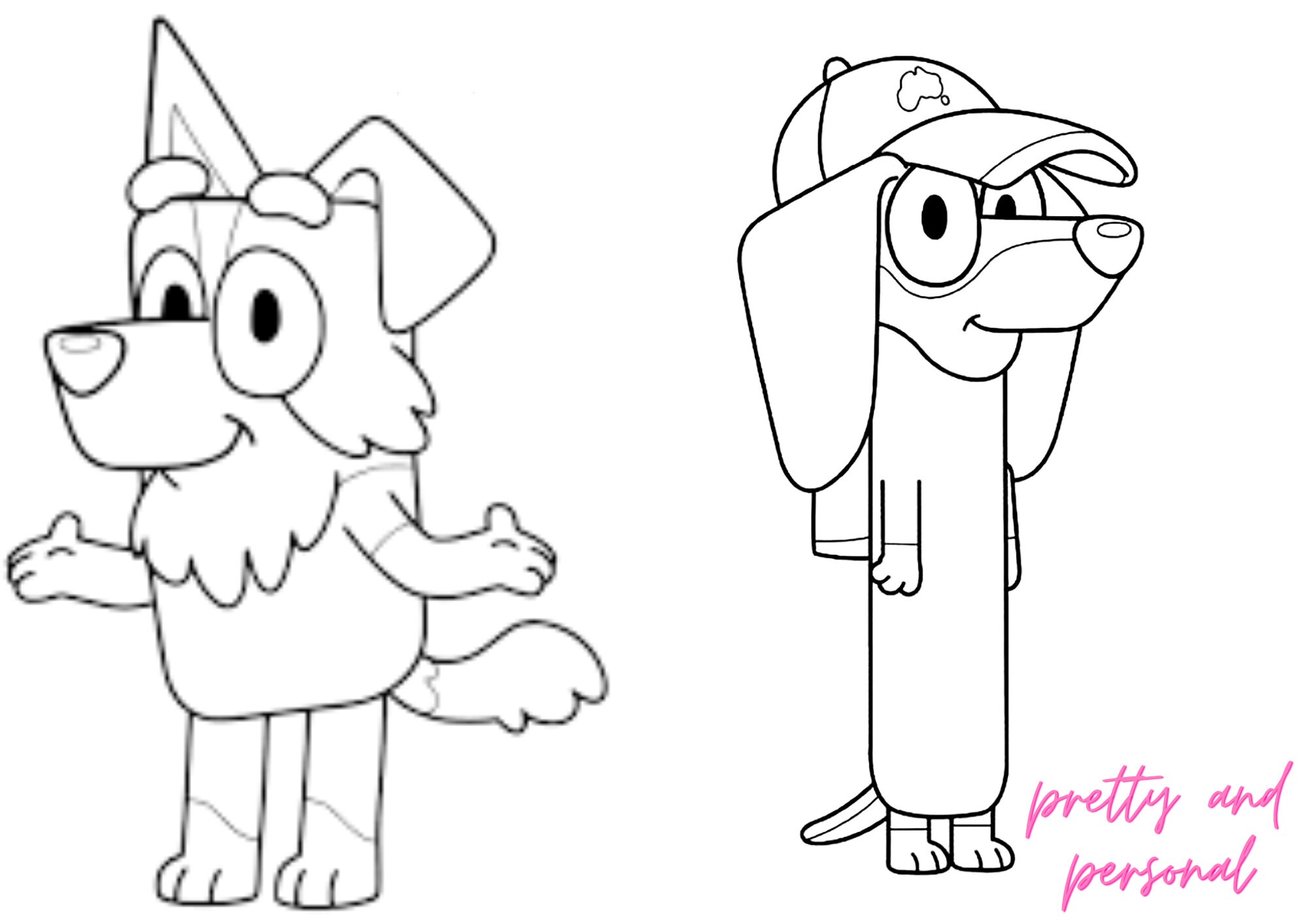 Bluey Colouring Sheets 6 Pack - Etsy