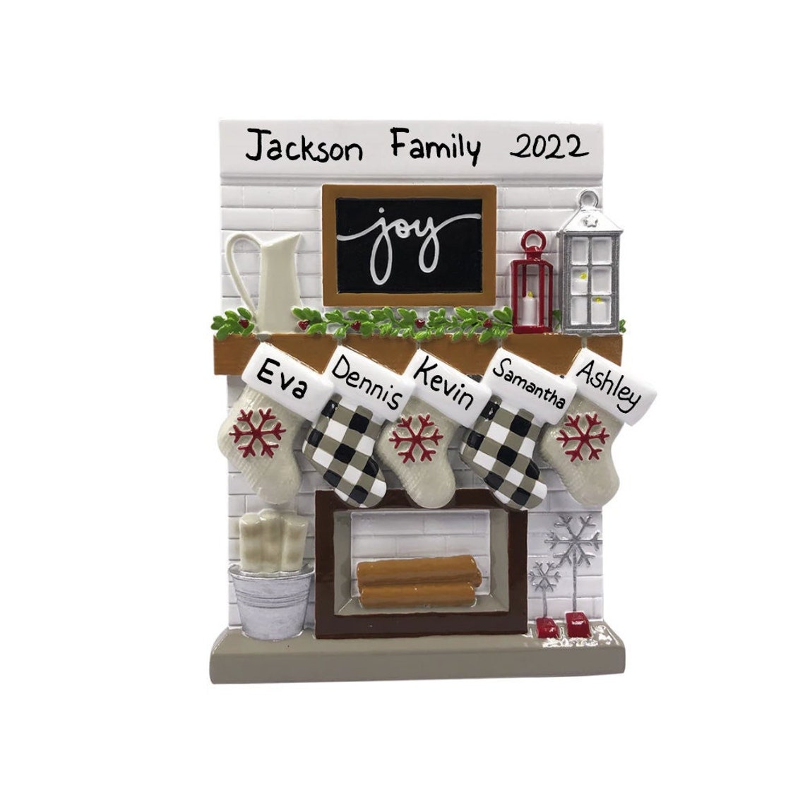 Personalized Family of 5 Christmas Ornament, Family of Five Christmas ...