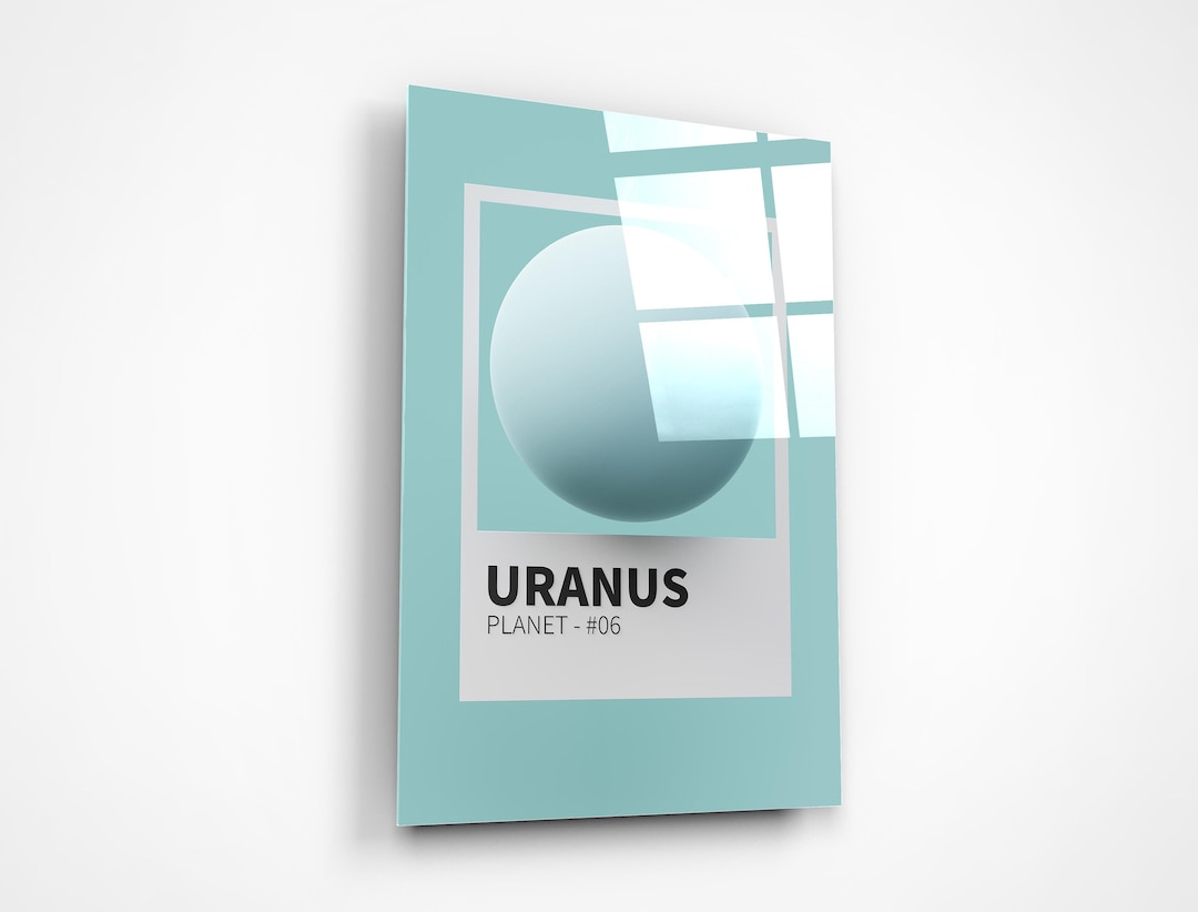 Uranus Color Palette Print, Pastel Paint Sample Board Wall Art, Glass ...
