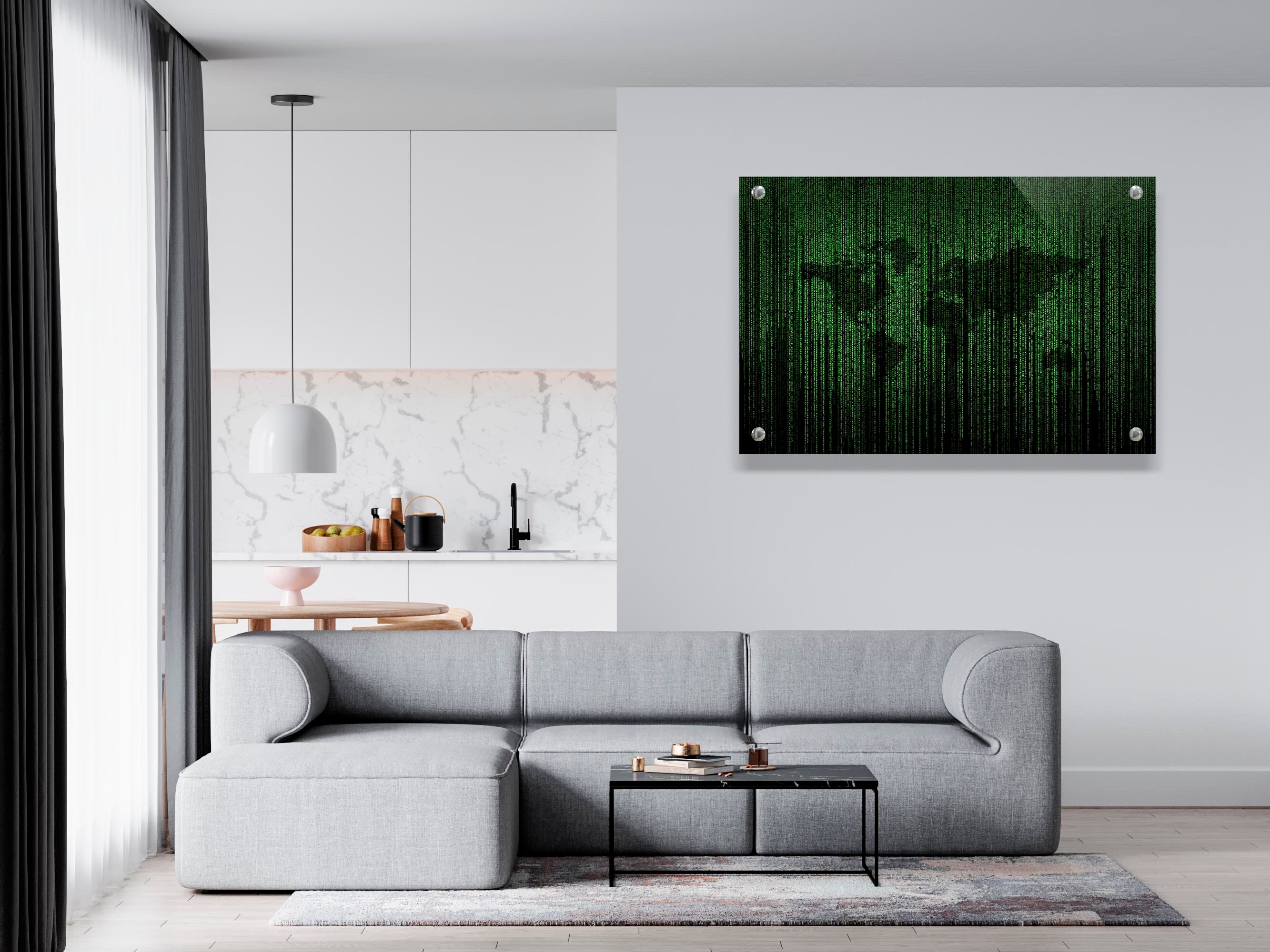 Binary World Wall Art, Premium Coder Gift Idea, Information Technology ...
