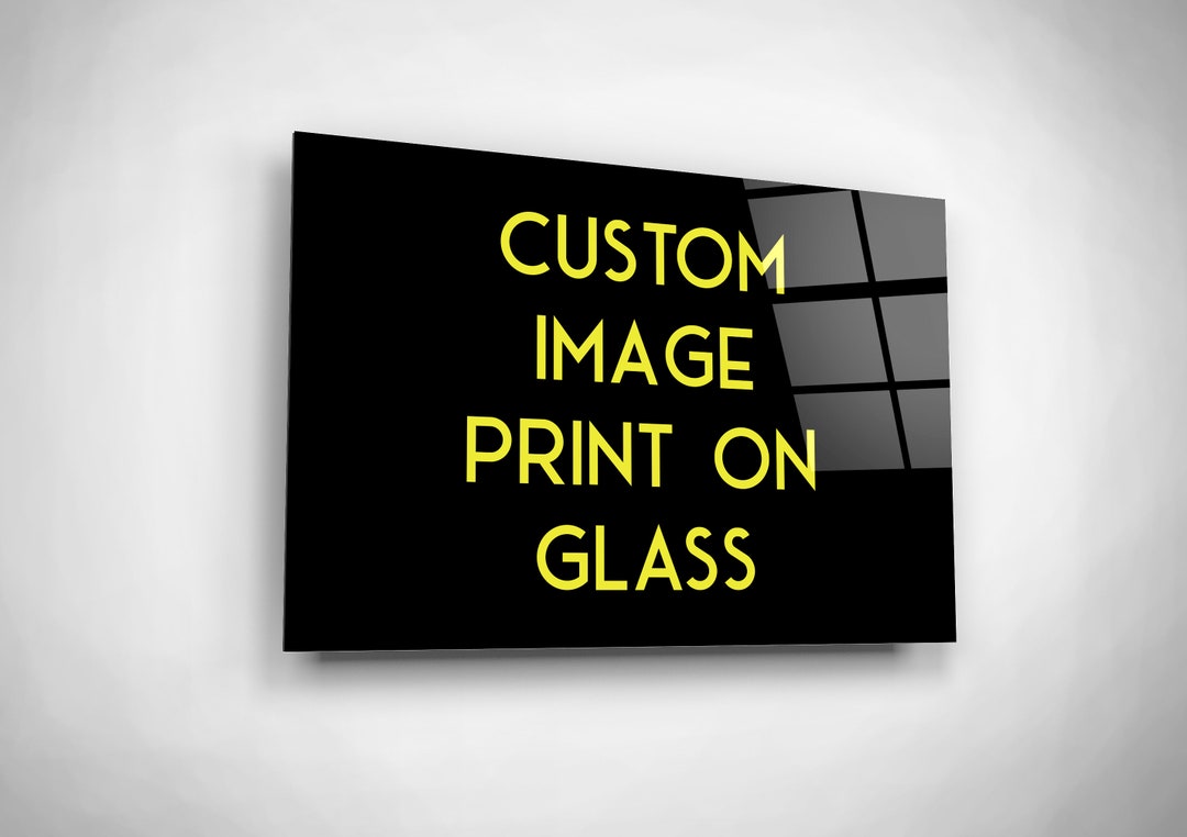 Custom Image Print, Personalized Wall Art, Tempered Glass Logo, Custom ...
