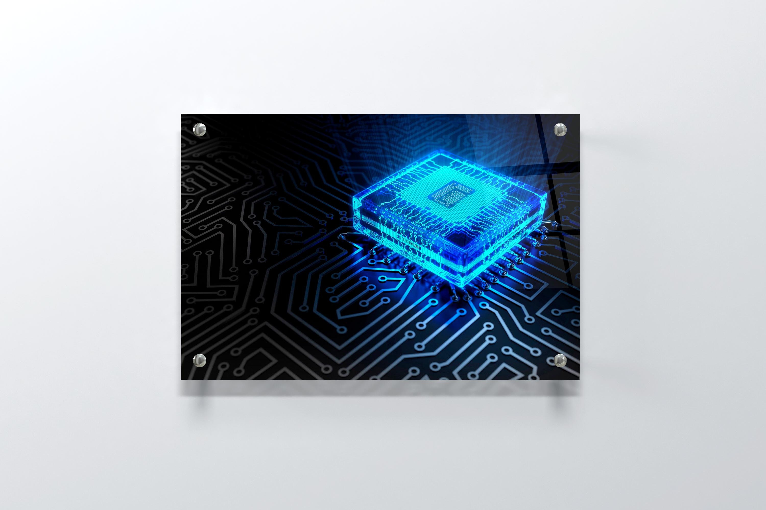 Circuit Board Wall Art, Modern Tech Office Decor - Etsy