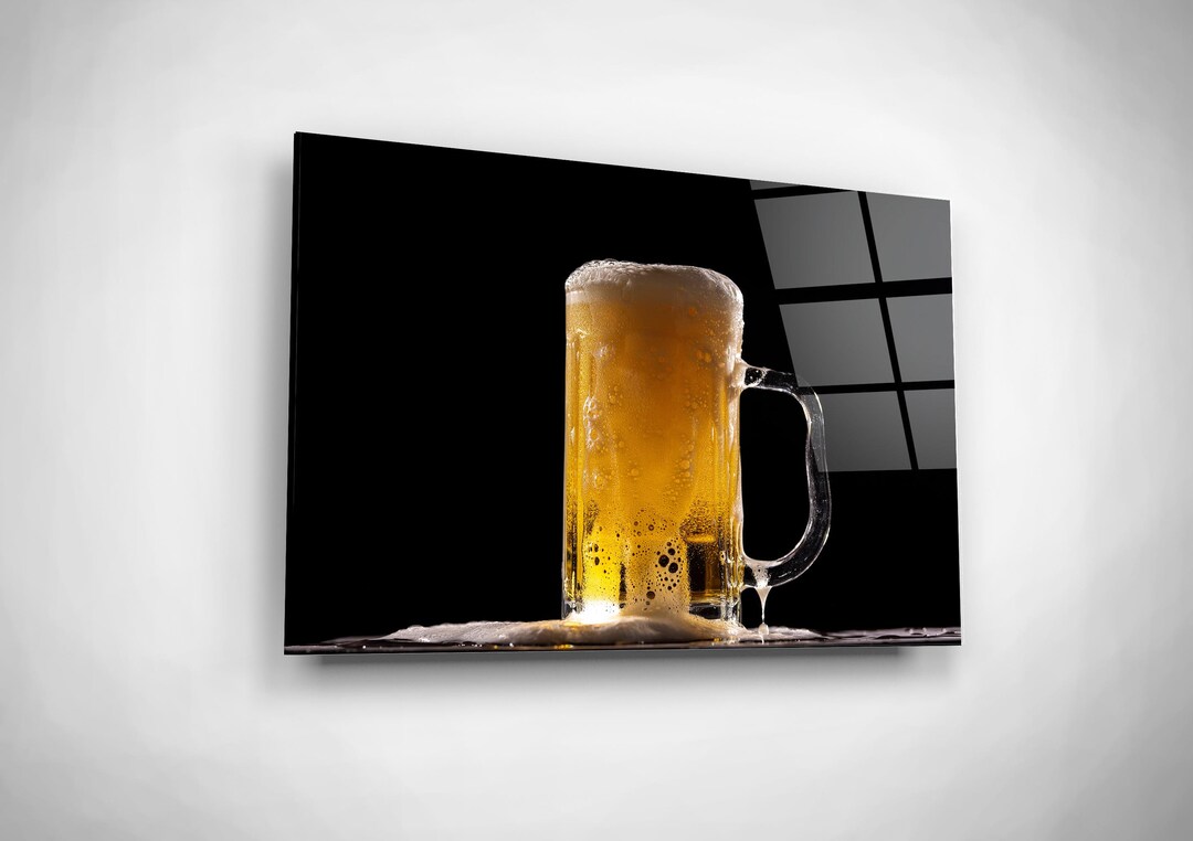Beer Glass Wall Art, Funny Mens Home Decor, Brewery Decoration ...