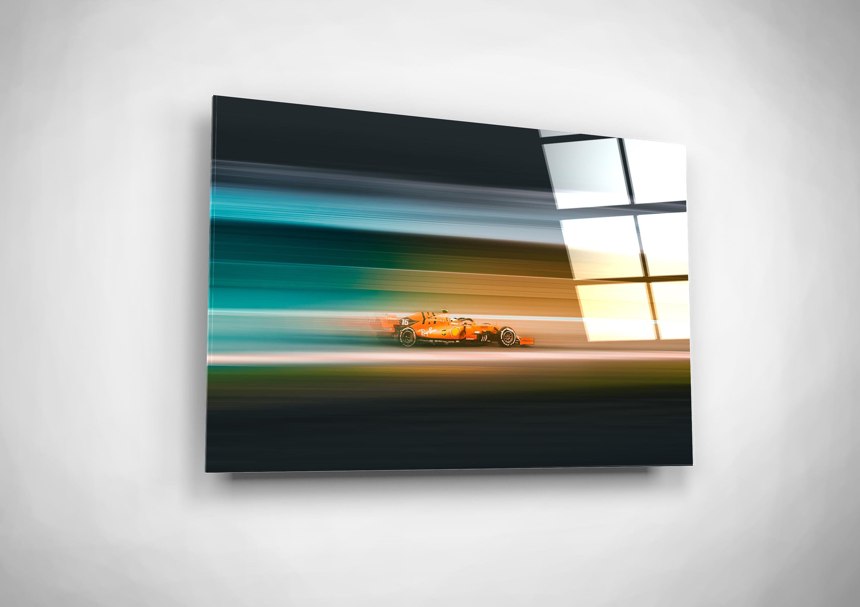 Formula 1 Racing Wall Art Sports Car Painting Glass - Etsy