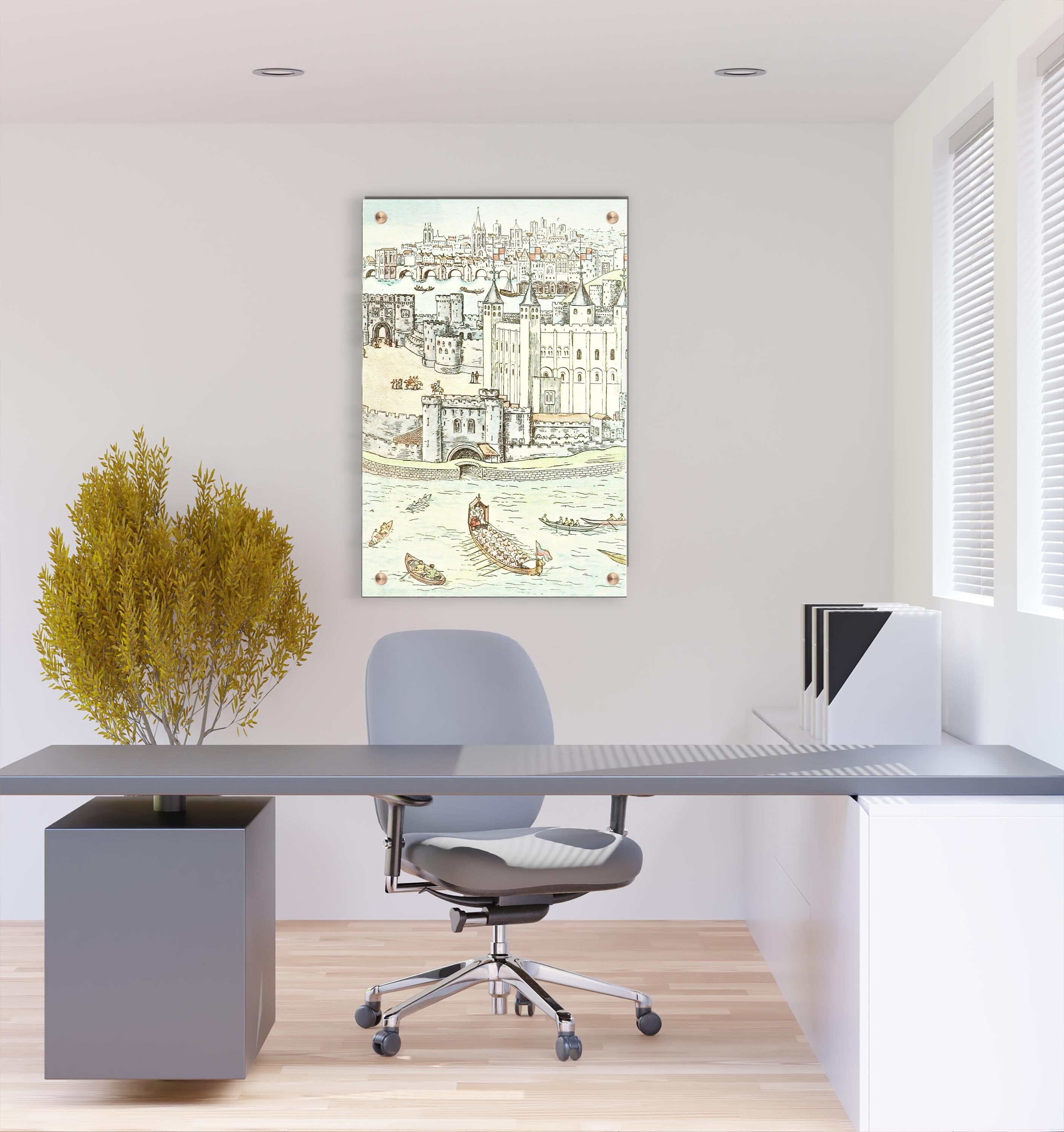 Medieval Town Painting Historical Wall Art Middle Ages - Etsy