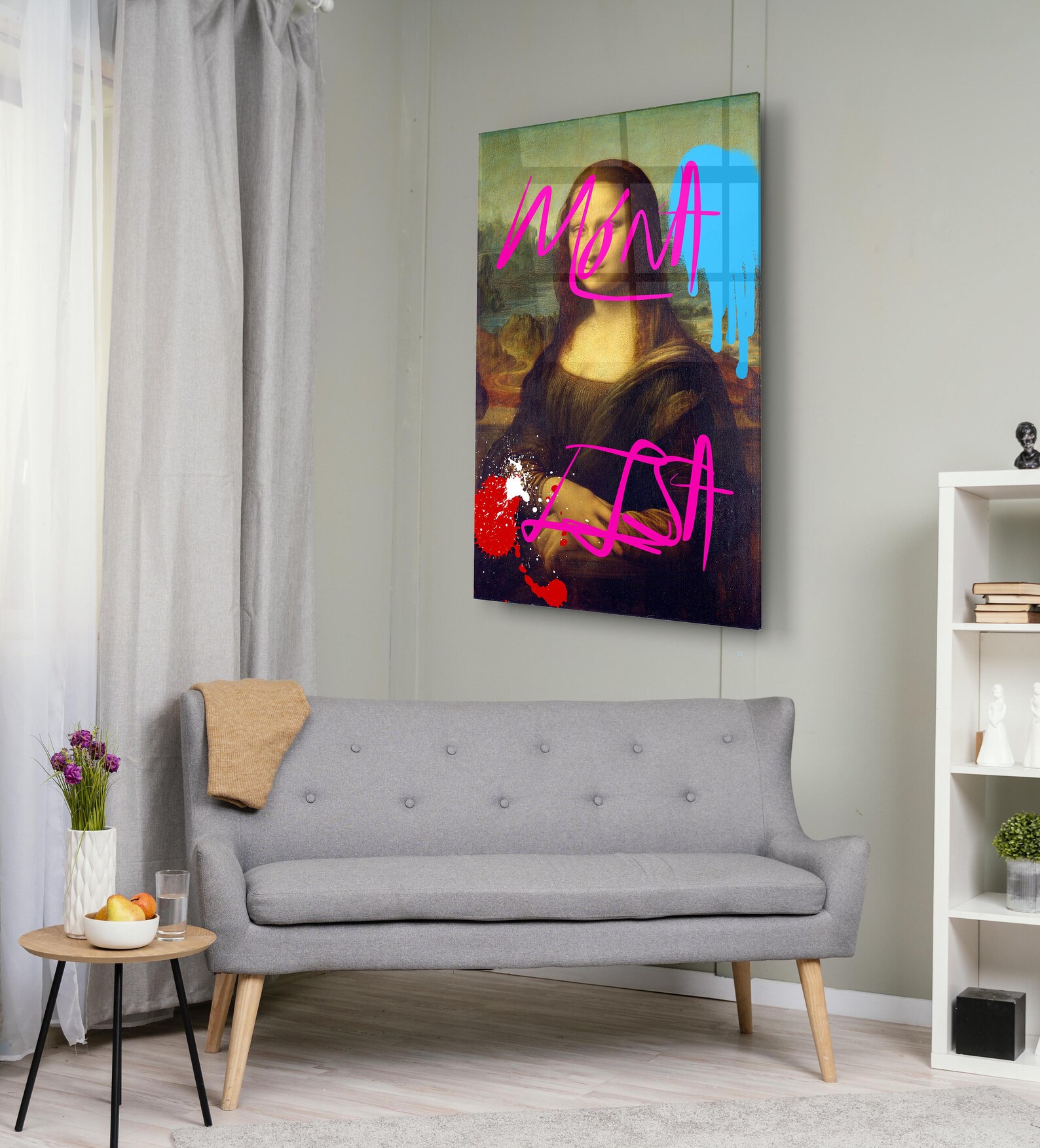 Mona Lisa Altered Art, Eclectic Home Decor, Glass Gallery Wall Art ...