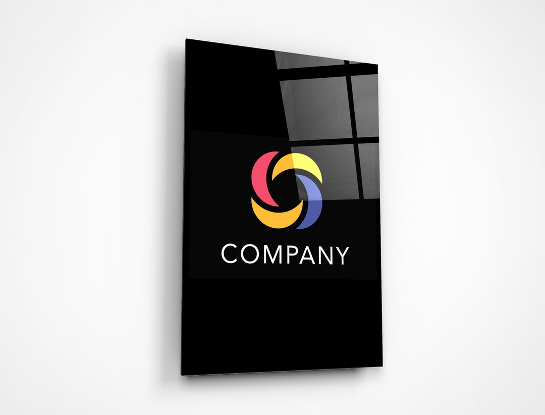 Custom Brand Name Sign, Personalized Glass Signage, Company Office ...