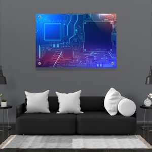 Motherboard Art, Information Technology Wall Art, Computer Scientist ...
