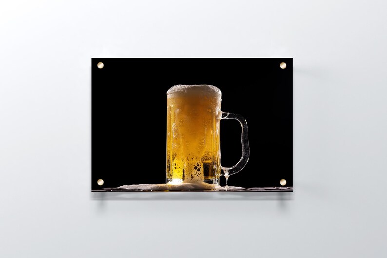 Beer Glass Wall Art Funny Mens Home Decor Brewery - Etsy