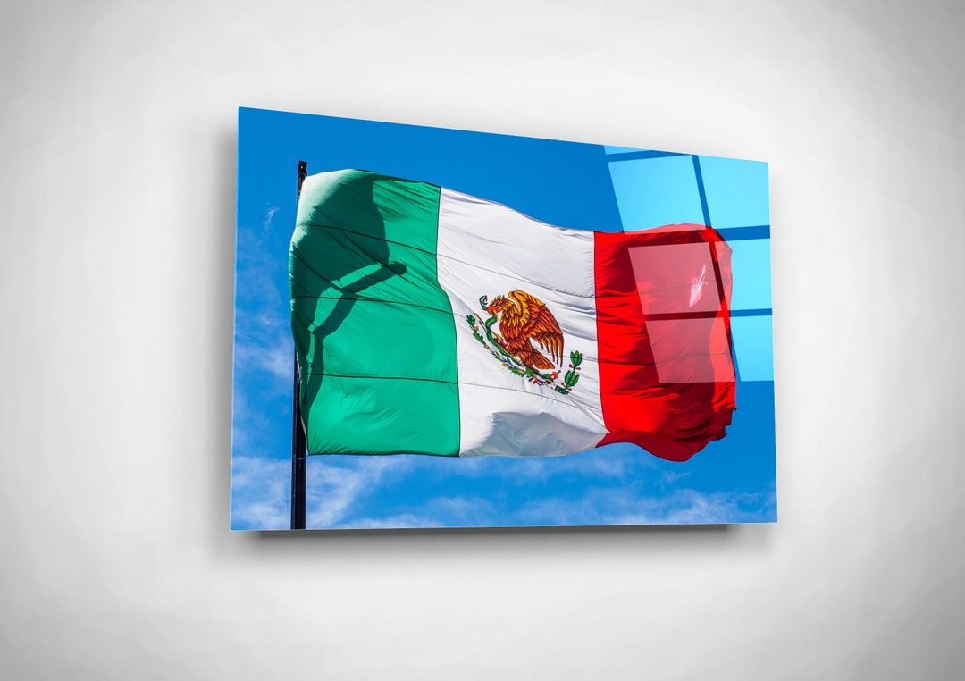 Mexico Flag Wall Art, Mexican Travel Glass Print, World Traveler ...