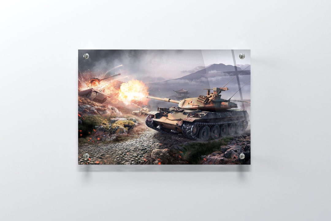 WOT Battlefield Wall Art, Man Cave Decor, World of Tanks Art, Perfect ...