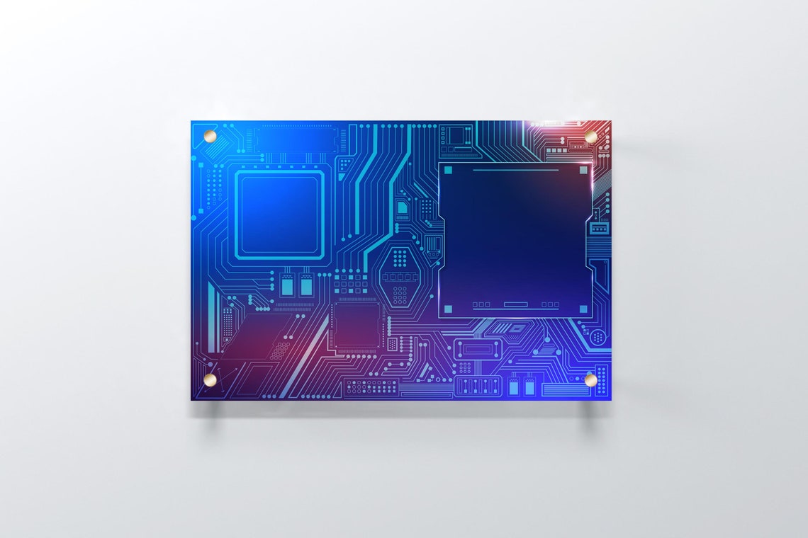 Motherboard Art, Information Technology Wall Art, Computer Scientist ...