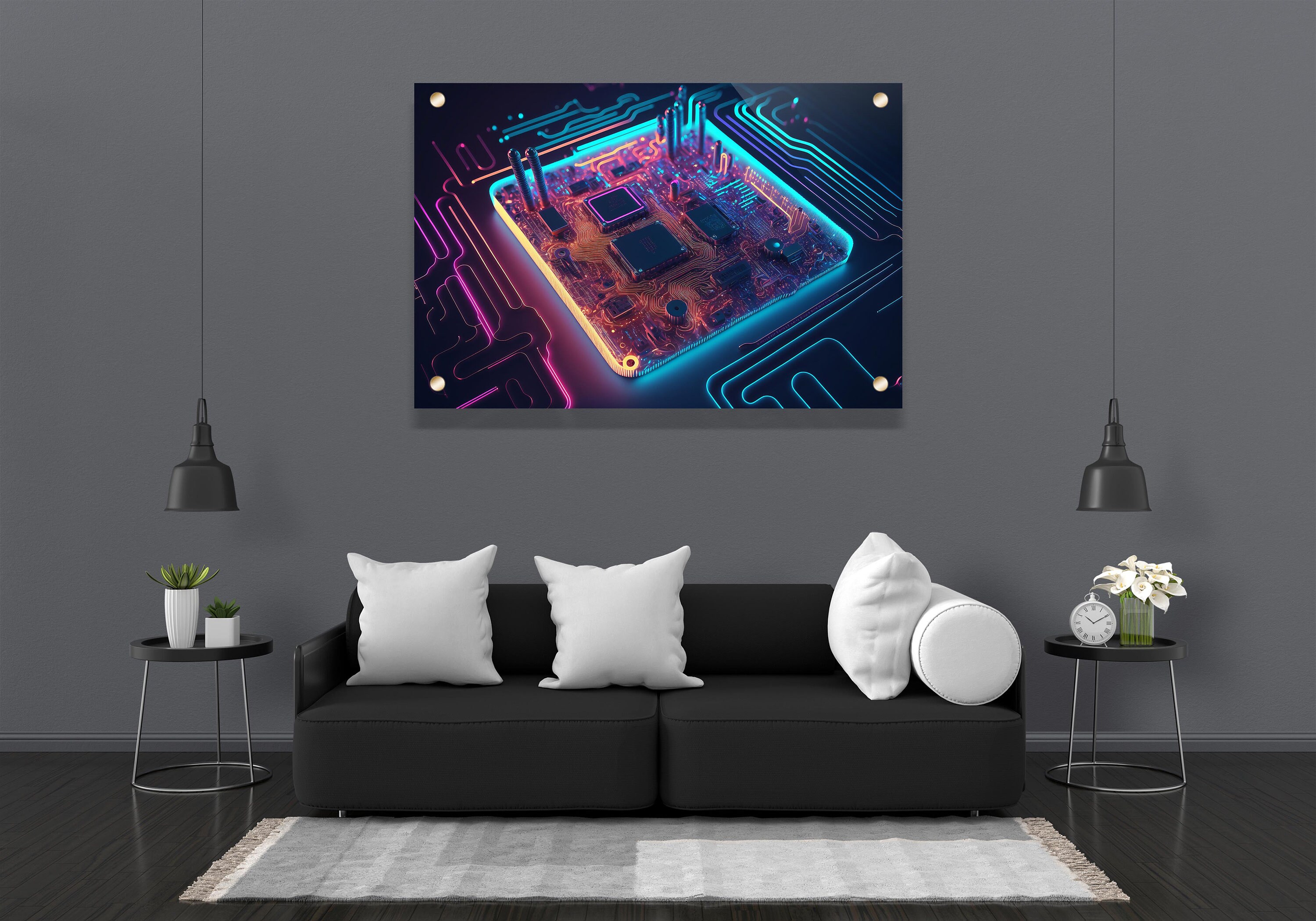 Circuit Board Wall Art, Information Technology Decor, Hardware Engineer ...