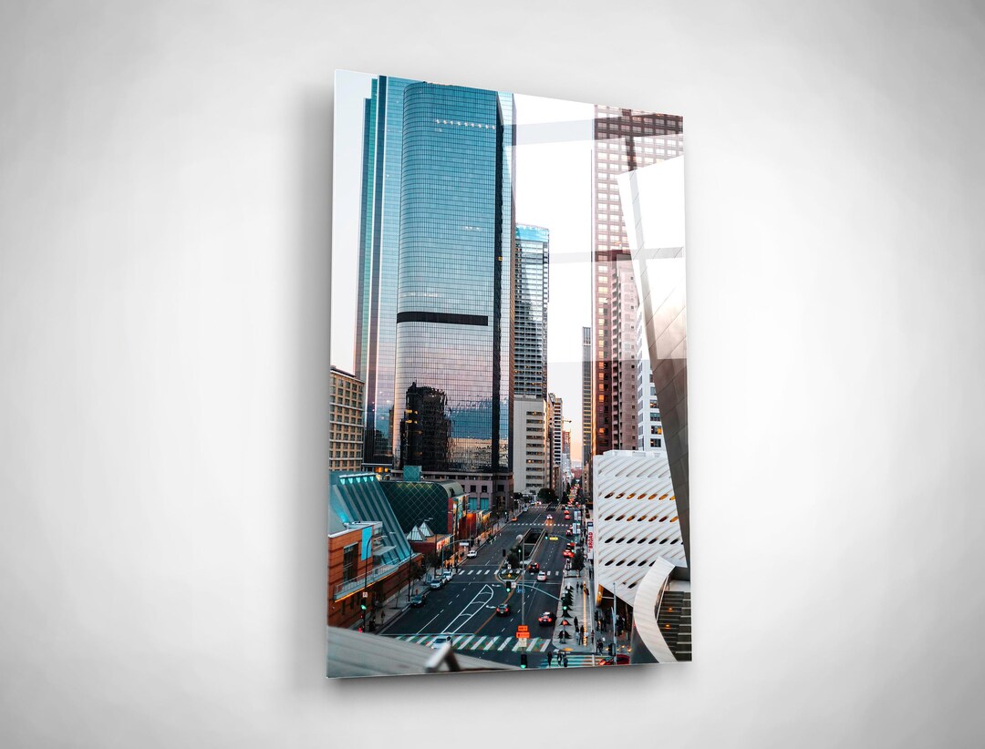 NYC Skyscraper Wall Art, Tempered Glass Print, New York Cityscape View ...