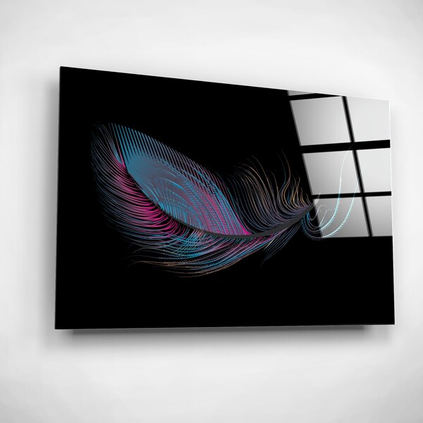 Tempered Glass Peacock Wall Art - Etsy