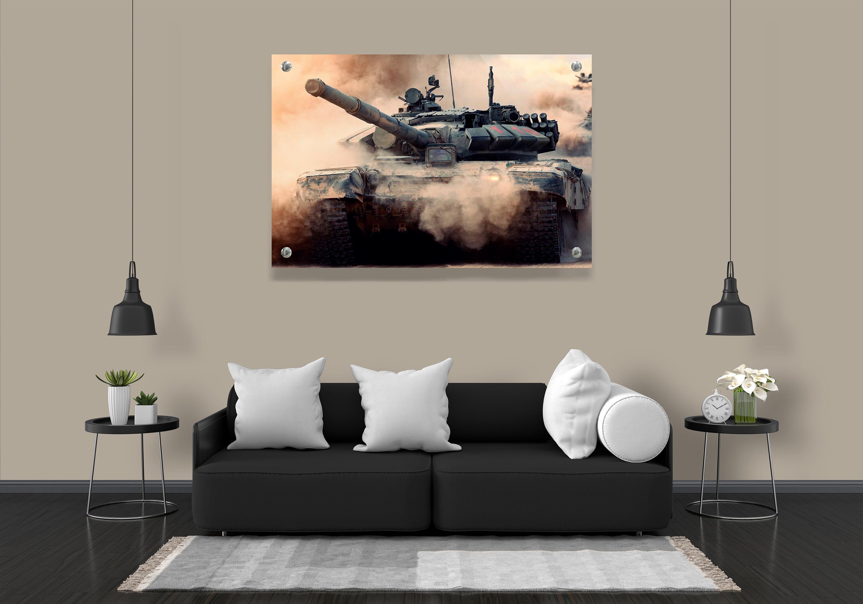 Tank Army War Wall Art, Gamer Gift, World of Tanks Game Room Decor ...