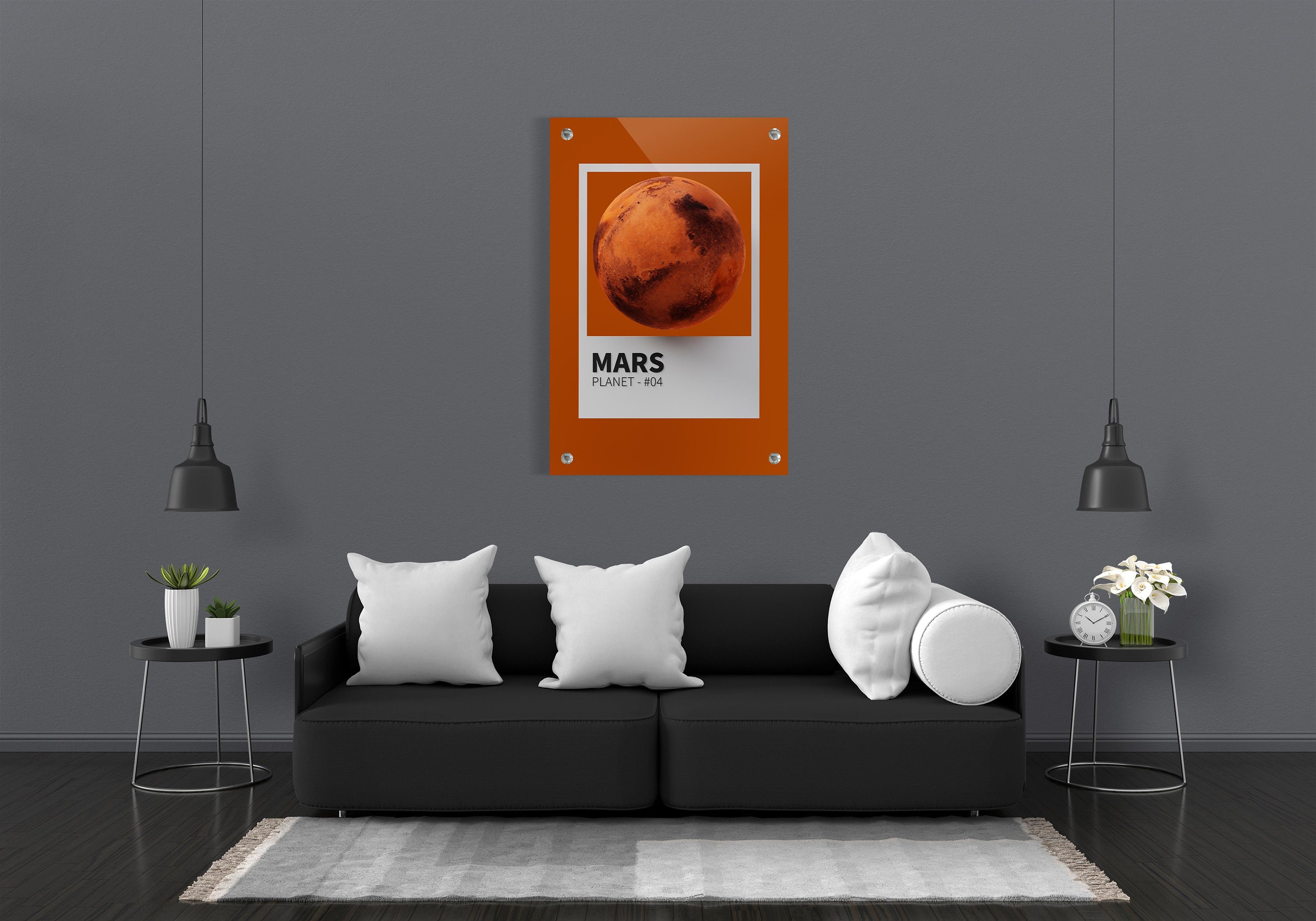 Color Palette Print, Mars Paint Sample Board Wall Art, Glass Cosmic ...