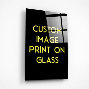 Custom Image Print, Personalized Wall Art, Tempered Glass Logo, Custom ...