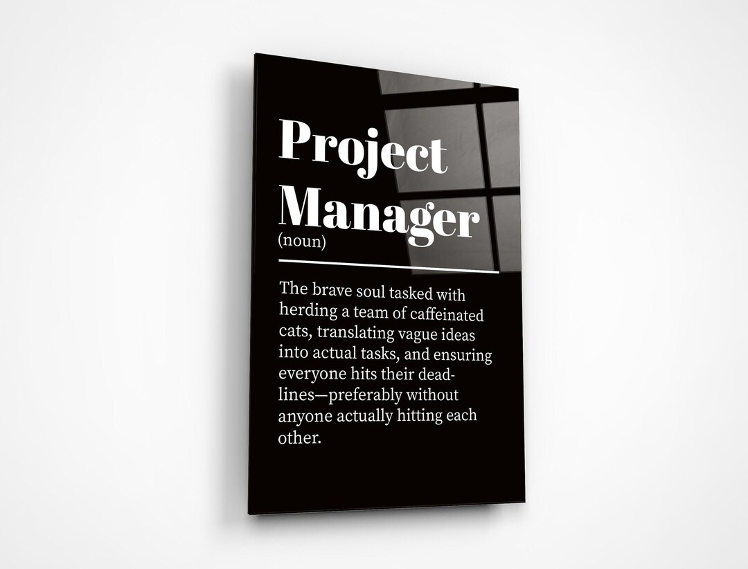 Project Manager Funny Definition Wall Art, Personalized Christmas Gift ...