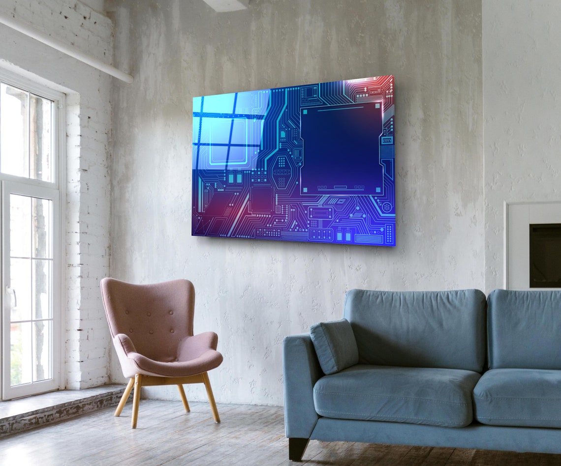 Motherboard Art, Information Technology Wall Art, Computer Scientist ...