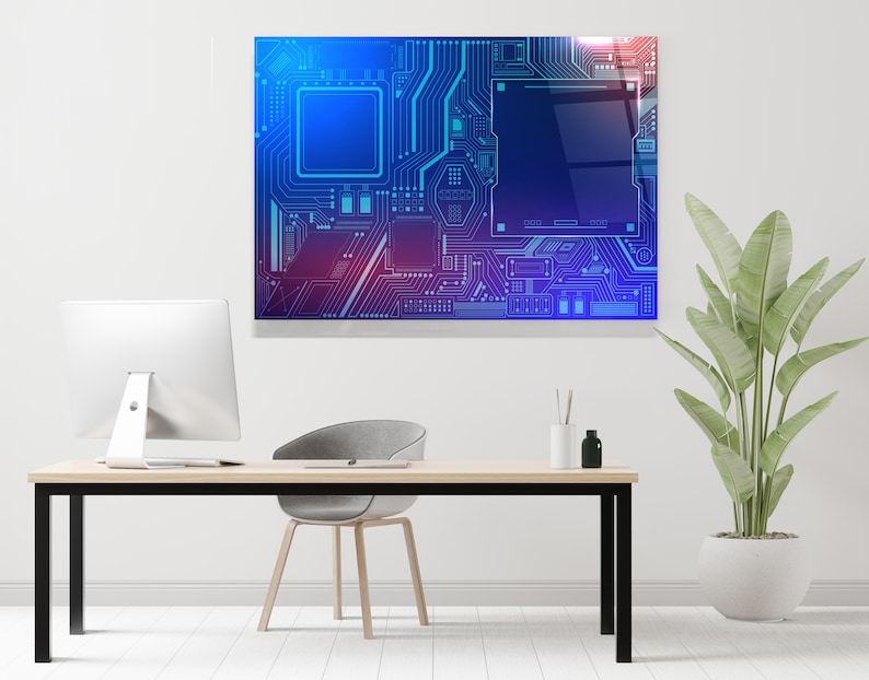 Motherboard Art, Information Technology Wall Art, Computer Scientist ...